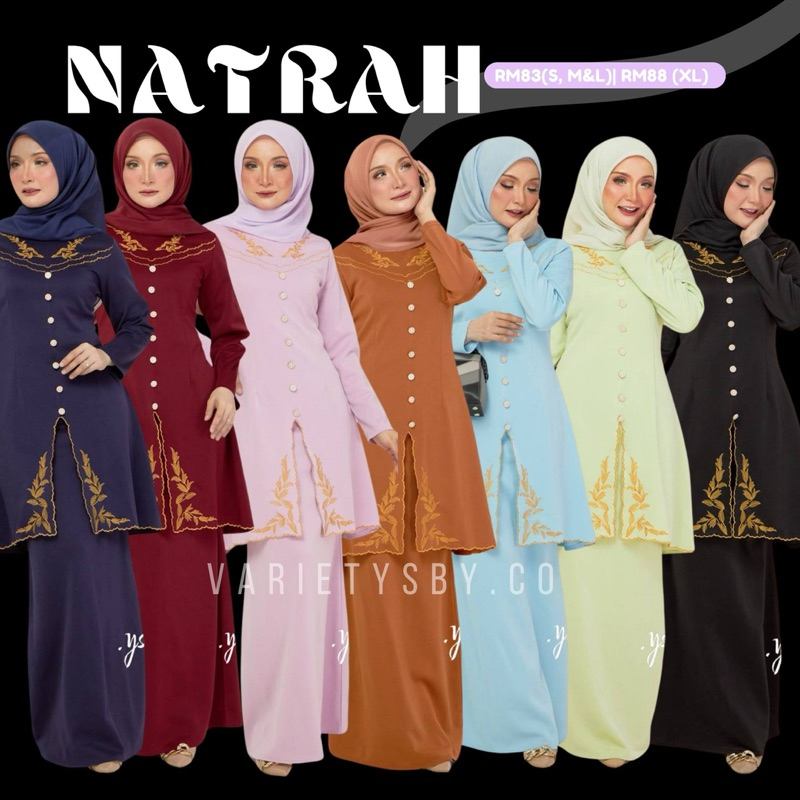 🔥BAJU KURUNG KEBAYA SULAM NATRAH BRIDESMAID BAJU RAYA🔥 | Shopee Malaysia