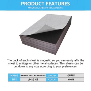 QUAFF Magnetic Sheet with Adhesive and Non-adhesive for DIY Ref Magnet (1 sheets) | Shopee Malaysia