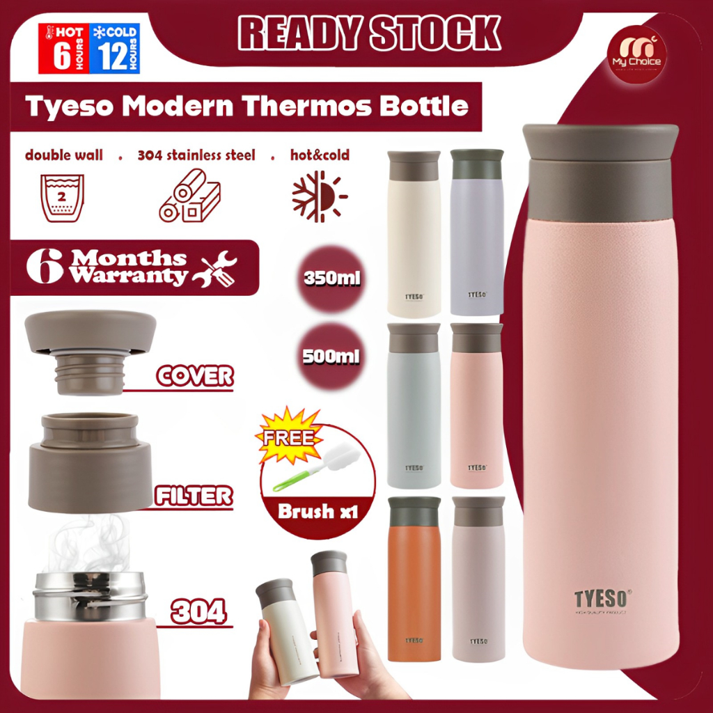 Tyeso Tumbler Japanese Style Thermos Bottle 350/500ml Portable 304 ...