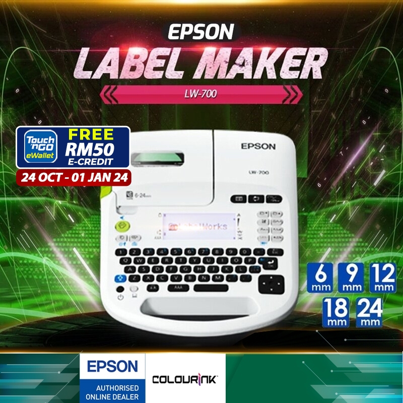 Epson Labelwork LW-700 Portable Label Maker Sticker QR Barcode ...