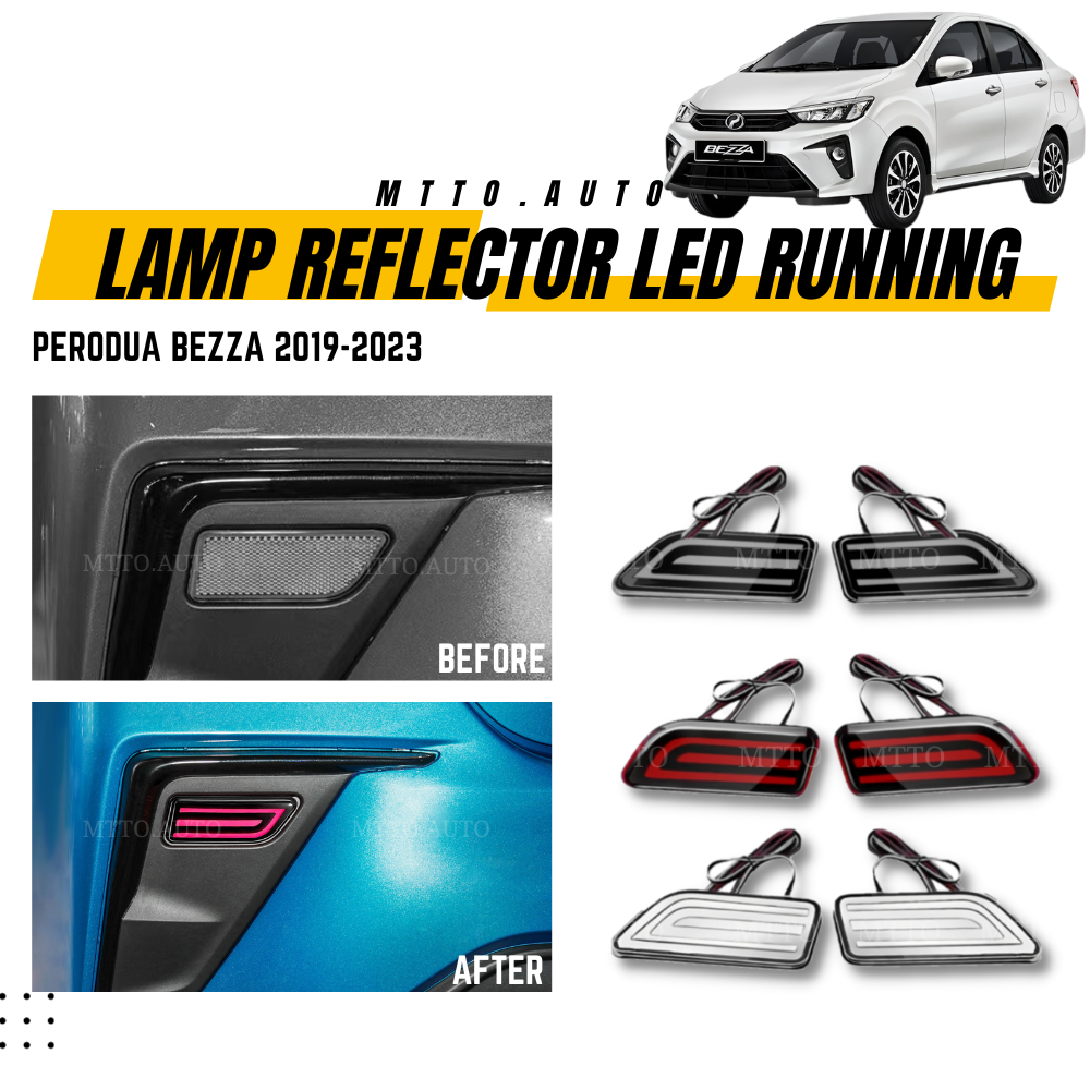 MTTO Perodua Bezza 2019-2023 Exterioir Rear Bumper Tail Lamp Reflector ...