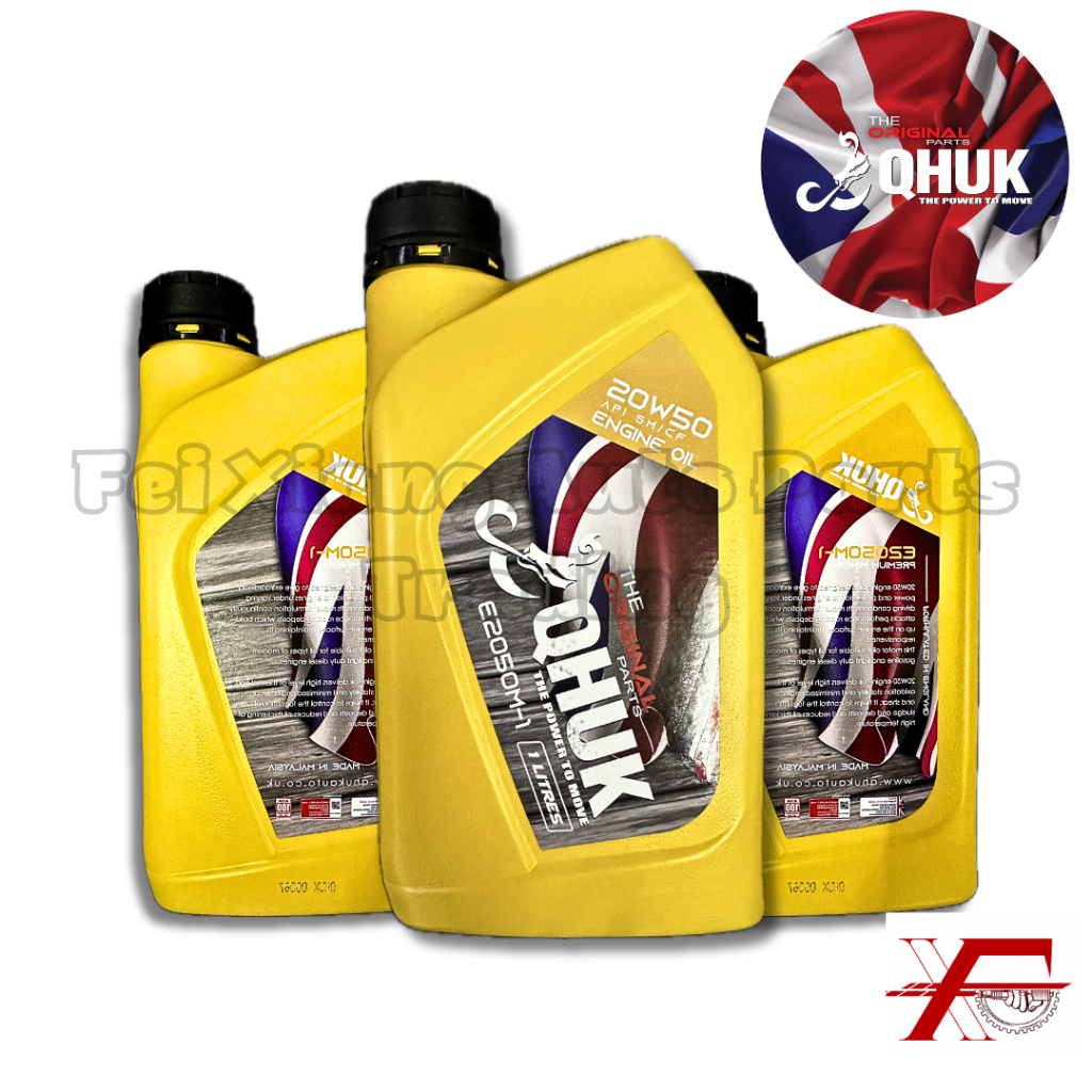 QHUK Original SAE 20W50 API SM/CF Engine Oil [1 Liter] | Shopee Malaysia