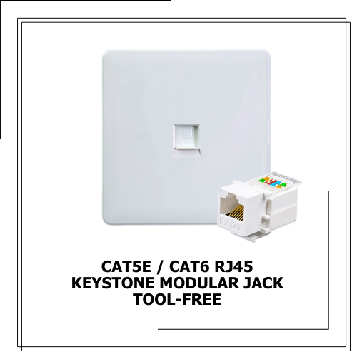 CAT5e / CAT6 RJ45 KEYSTONE MODULAR JACK TOOL-FREE | Shopee Malaysia