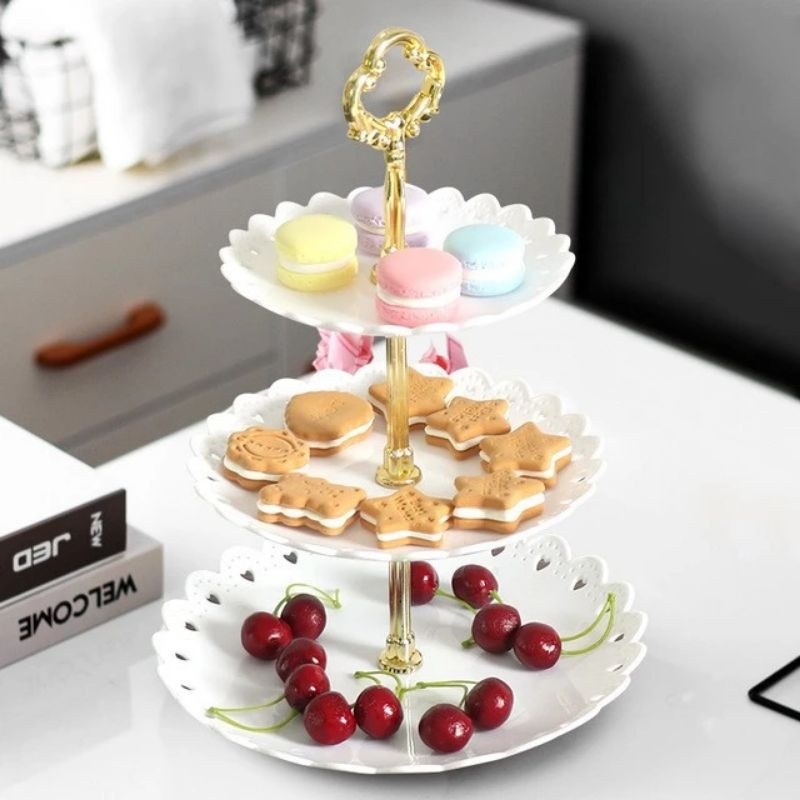 [READY STOCK] 3 LAYER & 2 LAYER CAKE STAND FRUIT PLATE TRAY PARTY ...