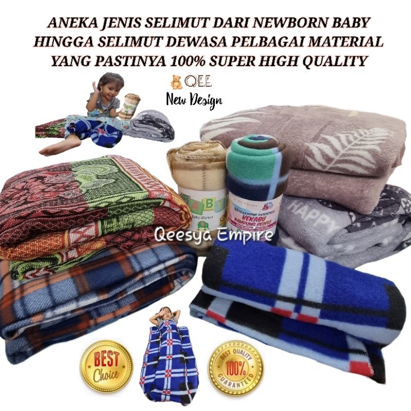 🧸QEE ANEKA JENIS SELIMUT DARI NEWBORN BABY HINGGA SELIMUT DEWASA ...