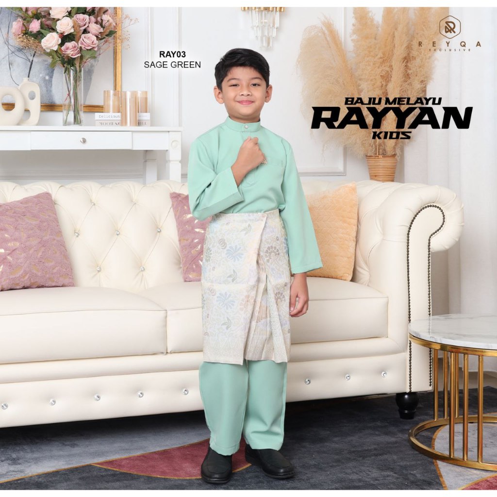 BAJU MELAYU RAYYAN KIDS Baju Melayu Budak Lelaki Boys Clothing Raya ...