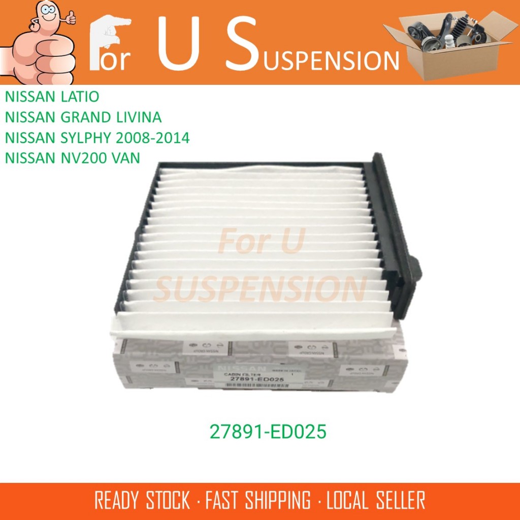 1 PIECE CABIN AIRCOND FILTER - 27891-ED025 NISSAN LATIO/ GRAND LIVINA ...