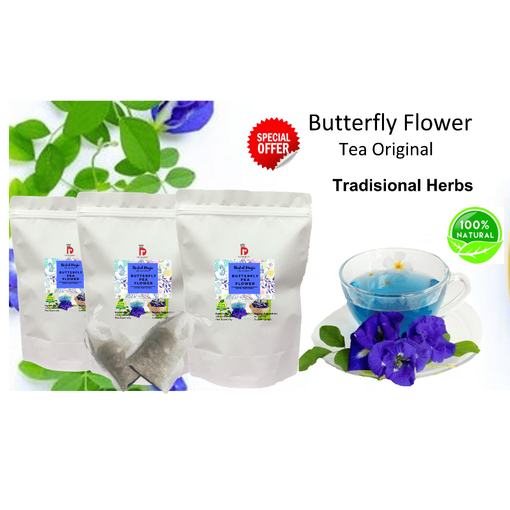 TEH BIRU BUNGA TELANG (30pcs) /BUTTERFLY PEA FLOWER UNCANG ORIGINAL ...
