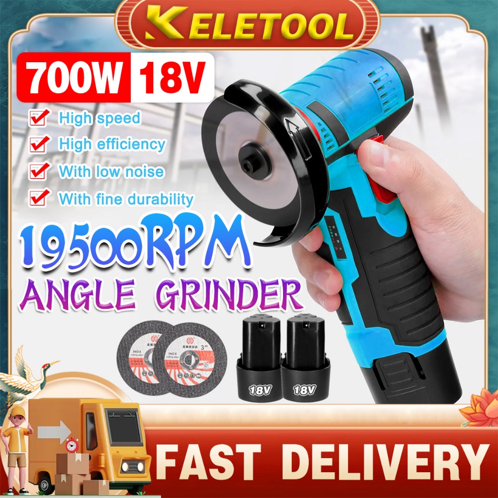 Cordless grinder 18V Li-Ion Portable Electric Angle Grinder cordless ...