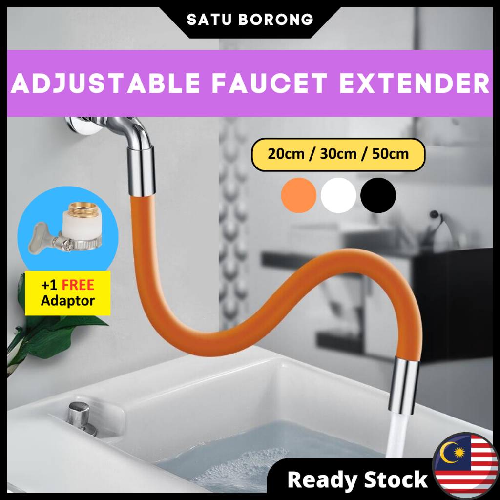 Penyambung Dapur Sinki Bilik Air Tandas Faucet Extender Rotating Water ...