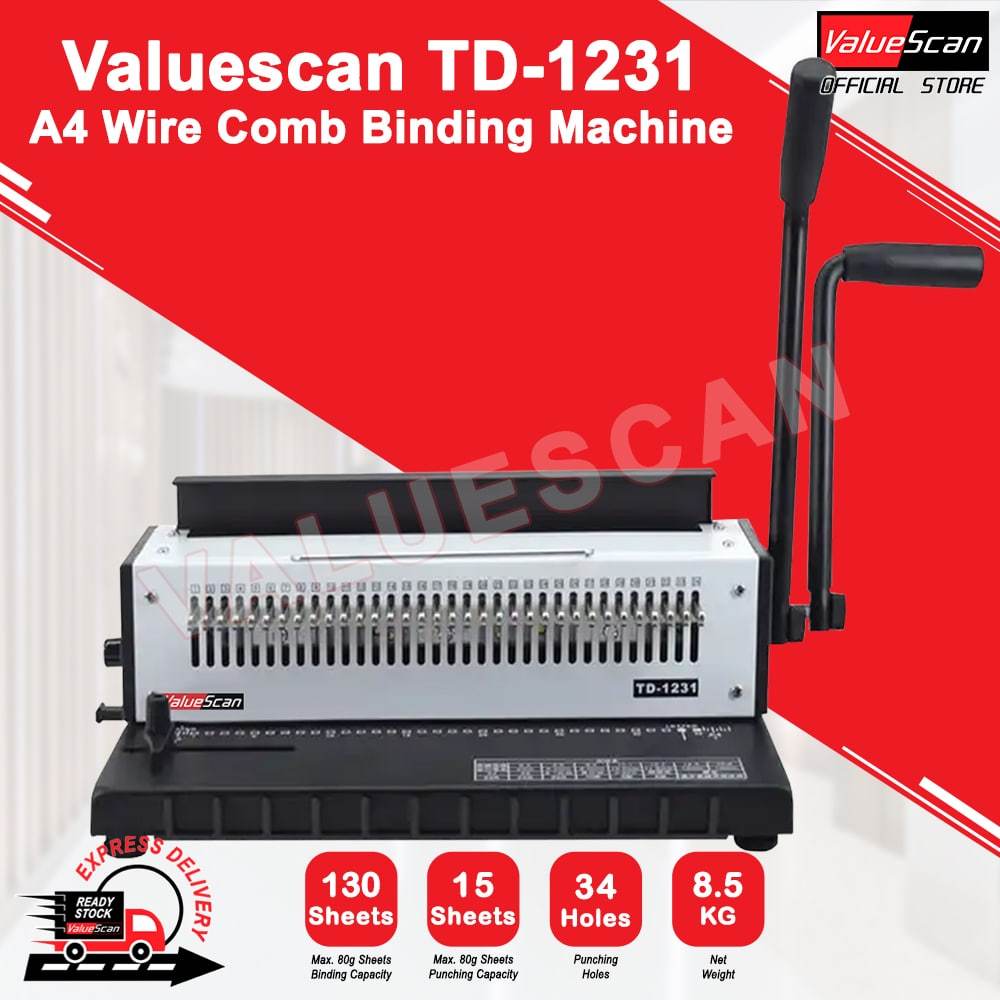 TD-1231 A4 Double Loop Wire Binding Machine | Shopee Malaysia