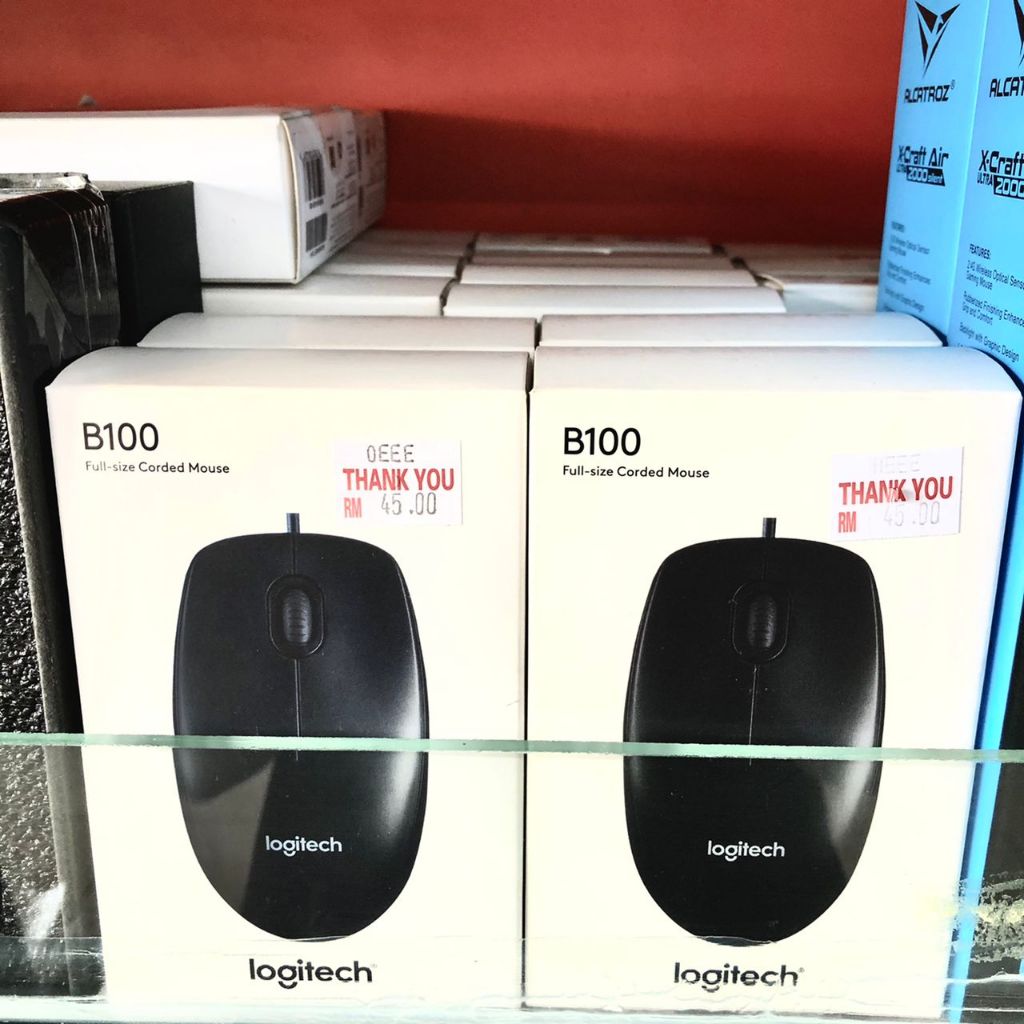 LOGITECH Wired Mouse B100 with USB Connectivity, Optical Tracking & 800 ...