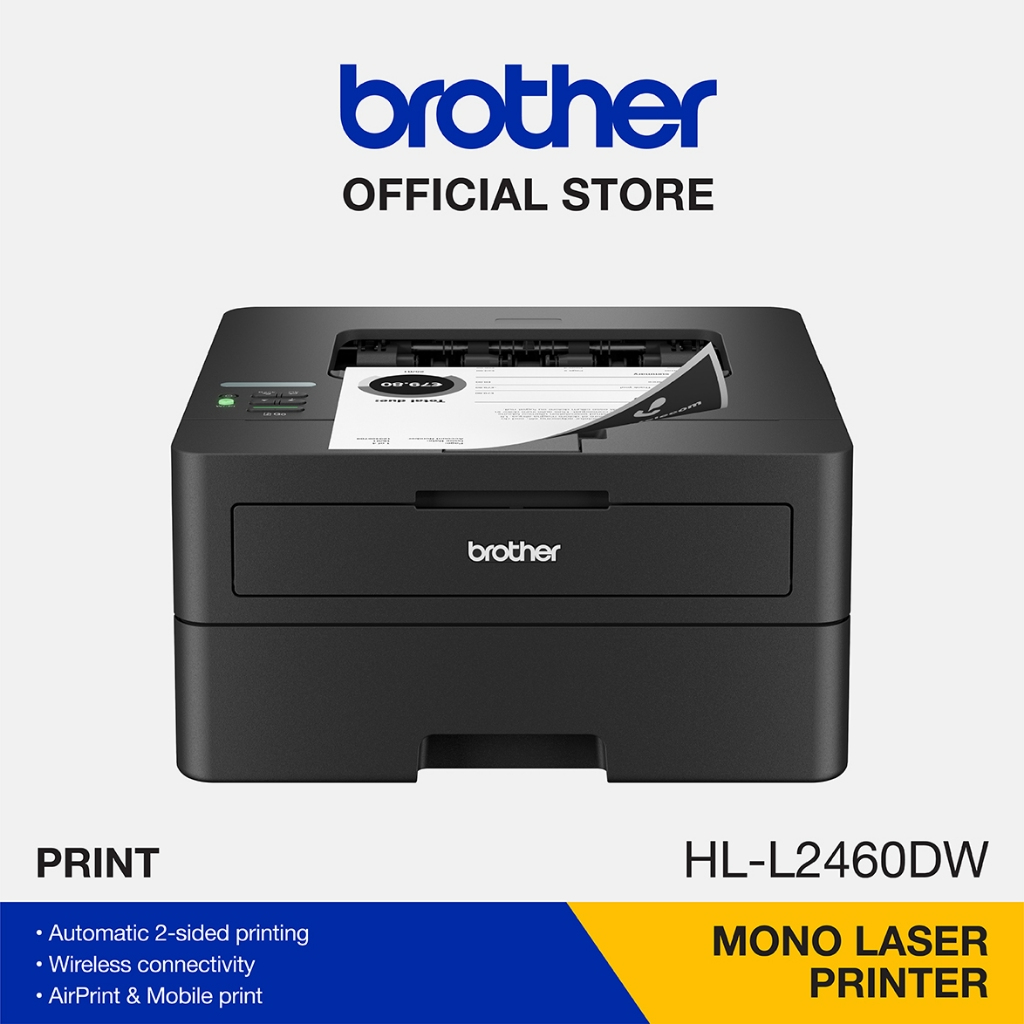 Brother Laserjet Printer HL-L2460DW Monochrome | Up to 34 ppm | Wired ...