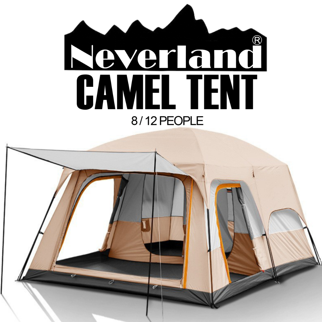 NEVERLAND Khemah Unta Camel Tent Khemah Camping Waterproof Camping Tent Waterproof Camping ...