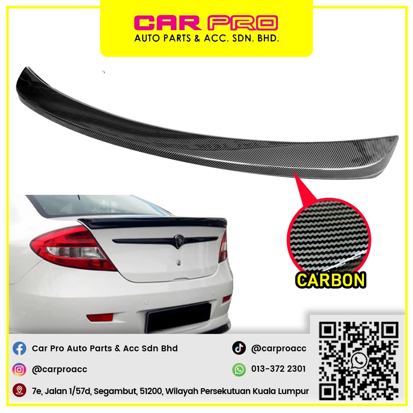Proton Persona 2007 - 2015 Spoiler DUCK TAIL Carbon ABS Add On Original ...