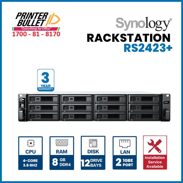 Synology RackStation RS2423+ 12-Bay NAS Enclosure | Shopee Malaysia
