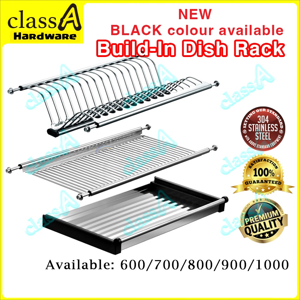 ClassAHW Stainless Steel 304 201 2 Tier Kitchen Cabinet Built In Dish ...