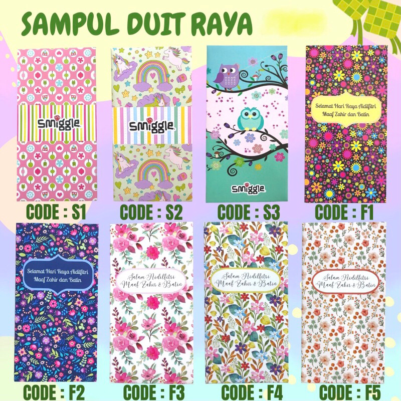 Sampul Duit Raya 2025 I Design Exclusive | Sampul Raya Smiggle Floral l ...