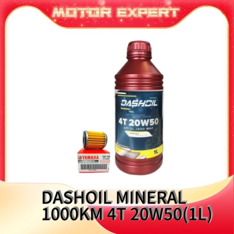 DashOil 4T 20w50 1L Mineral SL Motorcycle Engine Oil Minyak Hitam ...