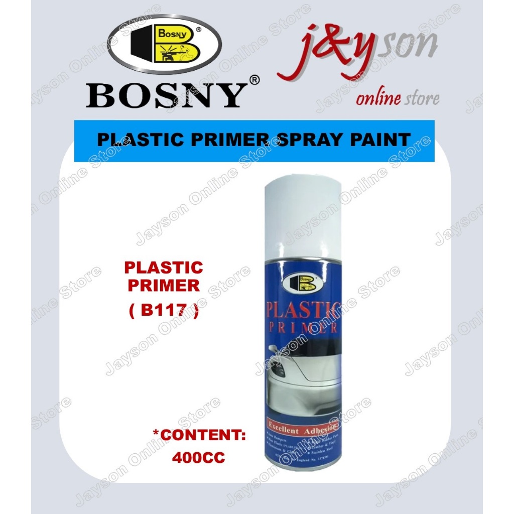BOSNY Plastic Primer Spray Paint B117- 400CC | Shopee Malaysia