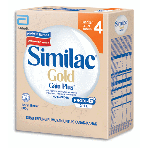 Similac Gold Gain Kid Step 4 (4-9 tahun) 600g / 1.8kg | Shopee Malaysia