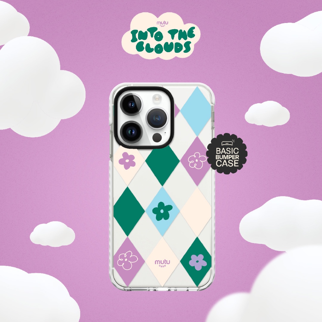 Checkered Bloom - Into The Cloud Collection (Powered by Basic Bumper) Compatible with iP16PROMAX ...
