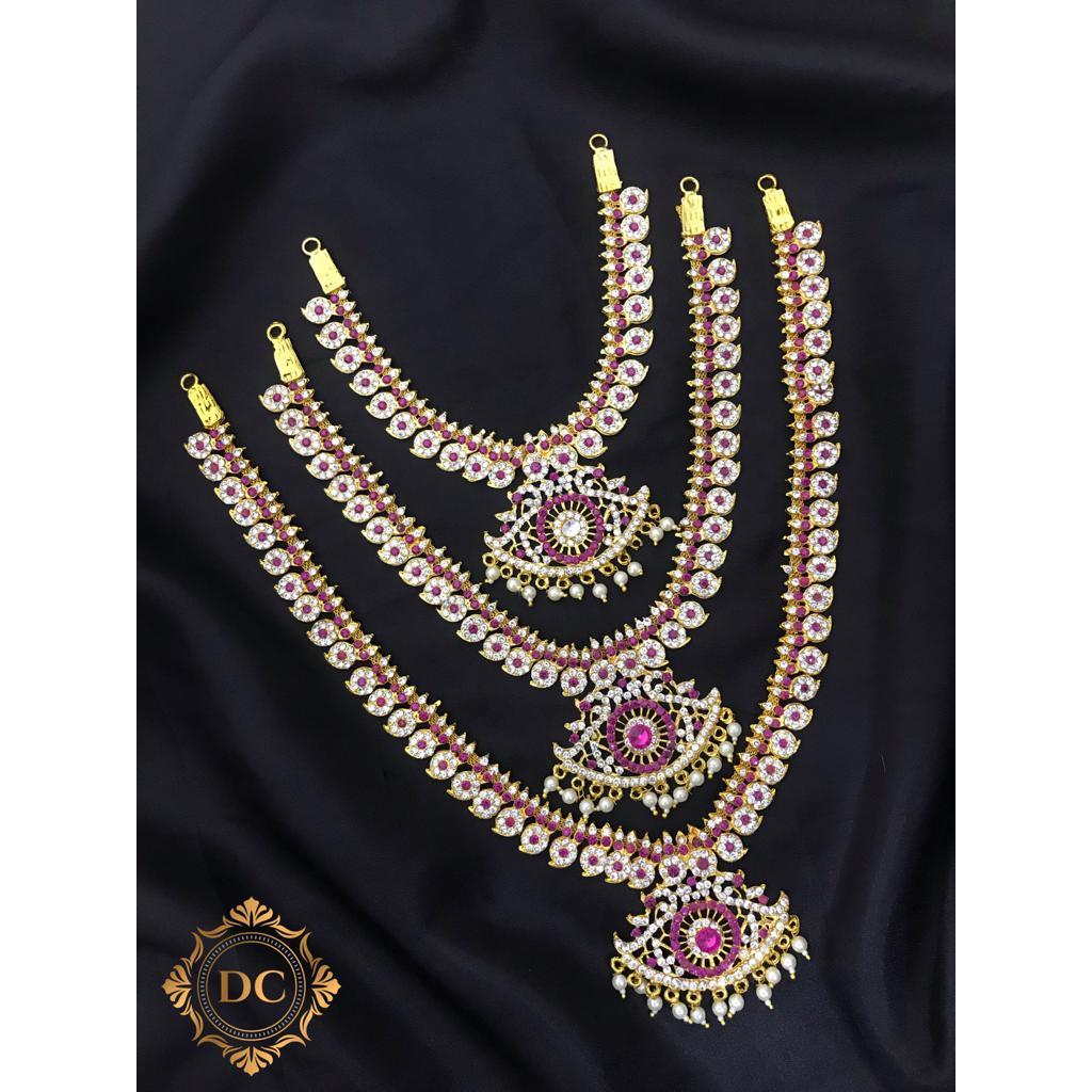 Ready stock Indian god Amman Alankaaram 3 step red color jeweler set ...