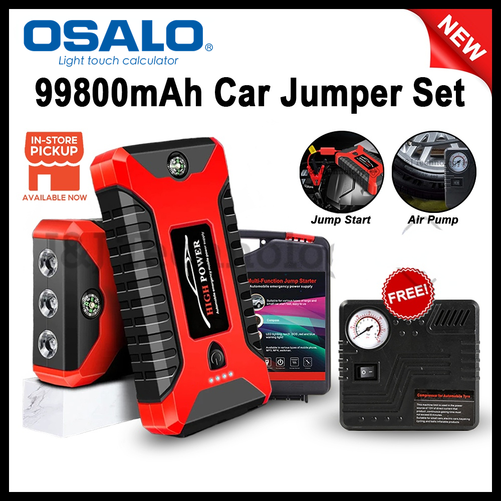 Technology 99800mAh 12V Car Jumper Car Tyre Car Pump Starter Booster ...