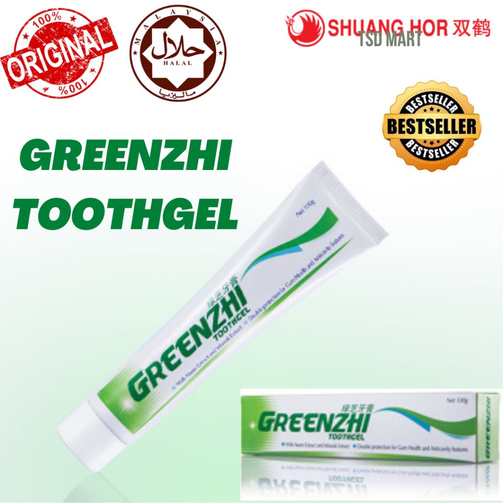 🔥💯 ORIGINAL🔥Greenzhi Toothgel 双鹤绿芝牙膏 100g Tube / 支 | Shopee Malaysia