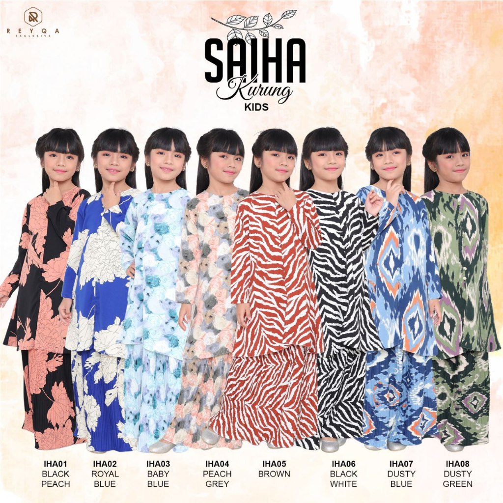 KURUNG SAIHA KIDS Baju Raya Budak Kanak2 Perempuan Girls Fashion READY ...