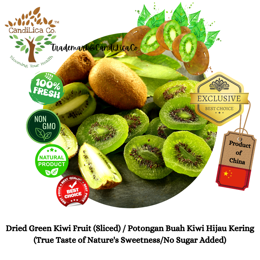 Premium Imported Dried Green Kiwi Fruit (Sliced) / Potongan Buah Kiwi Kering - Product of China ...
