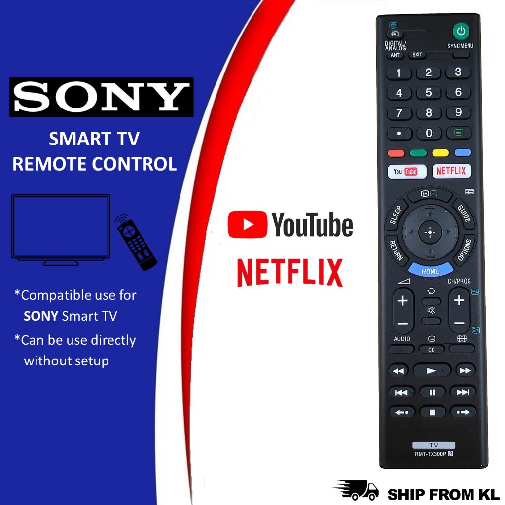 [ SONY ] LED LCD Smart TV YouTube Netflix Remote Control Replacement ...