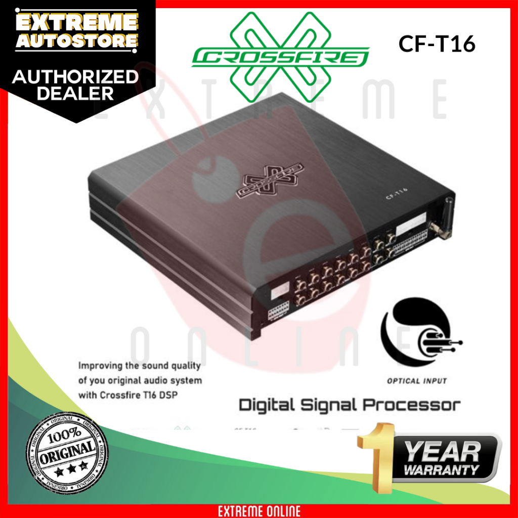 CROSSFIRE CF-T16 BUILT-IN 16CH AMP 10-WAY INPUT 16-WAY OUTPUT | Shopee ...