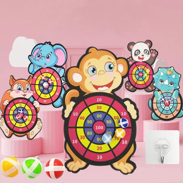 Interactive Family Game Educational Dart Boards Toy Soft Sticky Ball ...