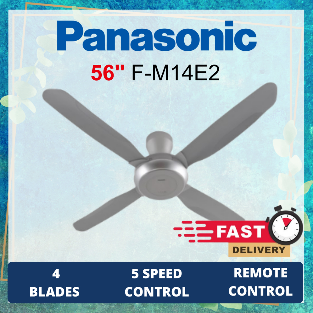 Panasonic Ceiling Fan Nami 4 Blades 5 Speed Remote Control Yuragi (56 ...