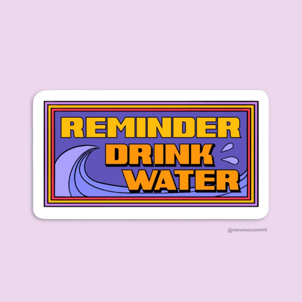 Drink Water Reminder Sticker, Water Bottle Aesthetic Decorative ...