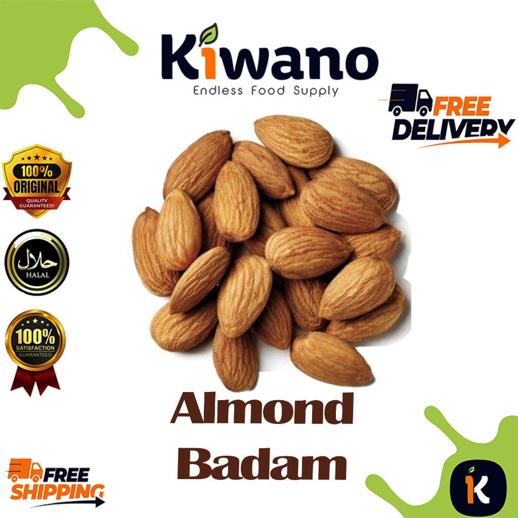 Almond \ Badam (raw) 📢📢 (125g _250g_500g) | Shopee Malaysia