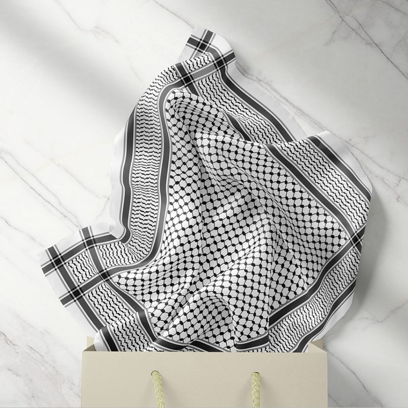 BAWAL COTTON VOIL PREMIUM KEFFIYEH PALESTINE BDG 45”/50”/55” LIMITED ...