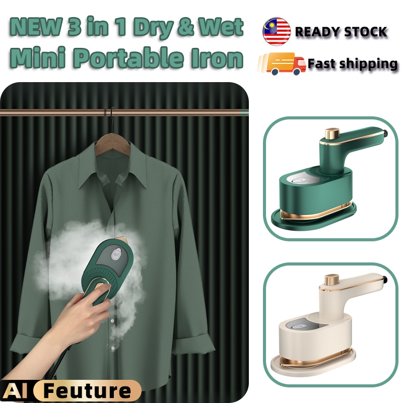 Mini Portable Steam Iron Wet and Dry Ironing Rotatable Handheld Ironing ...