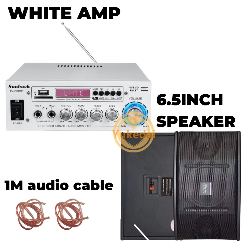 Home amplifier speaker set 160w 6.5inch speaker 2 units，2000W Singing ...