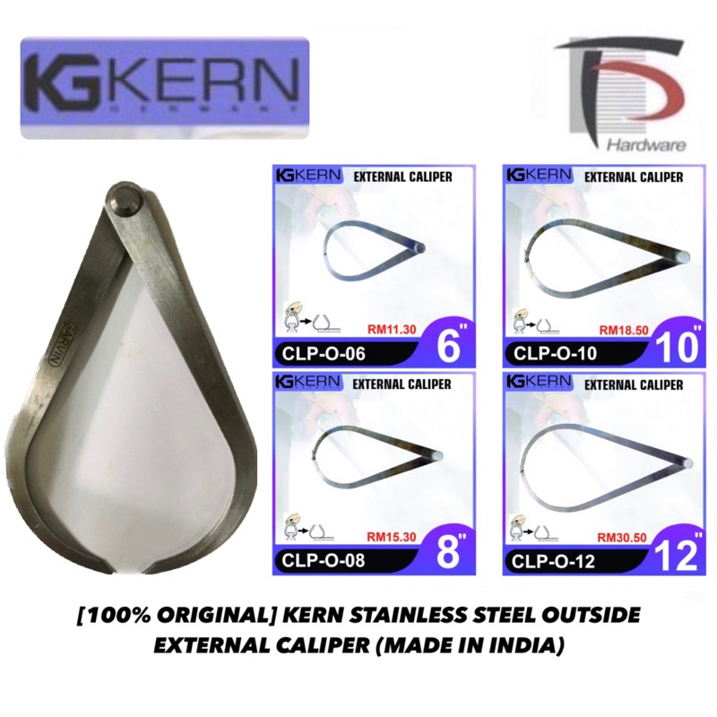 [100% ORIGINAL] KERN STAINLESS STEEL OUTSIDE EXTERNAL CALIPER (MADE IN ...