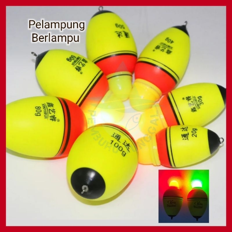 Pelampung berlampu untuk pancing kolam, tasik sungai dan sebagainya ...