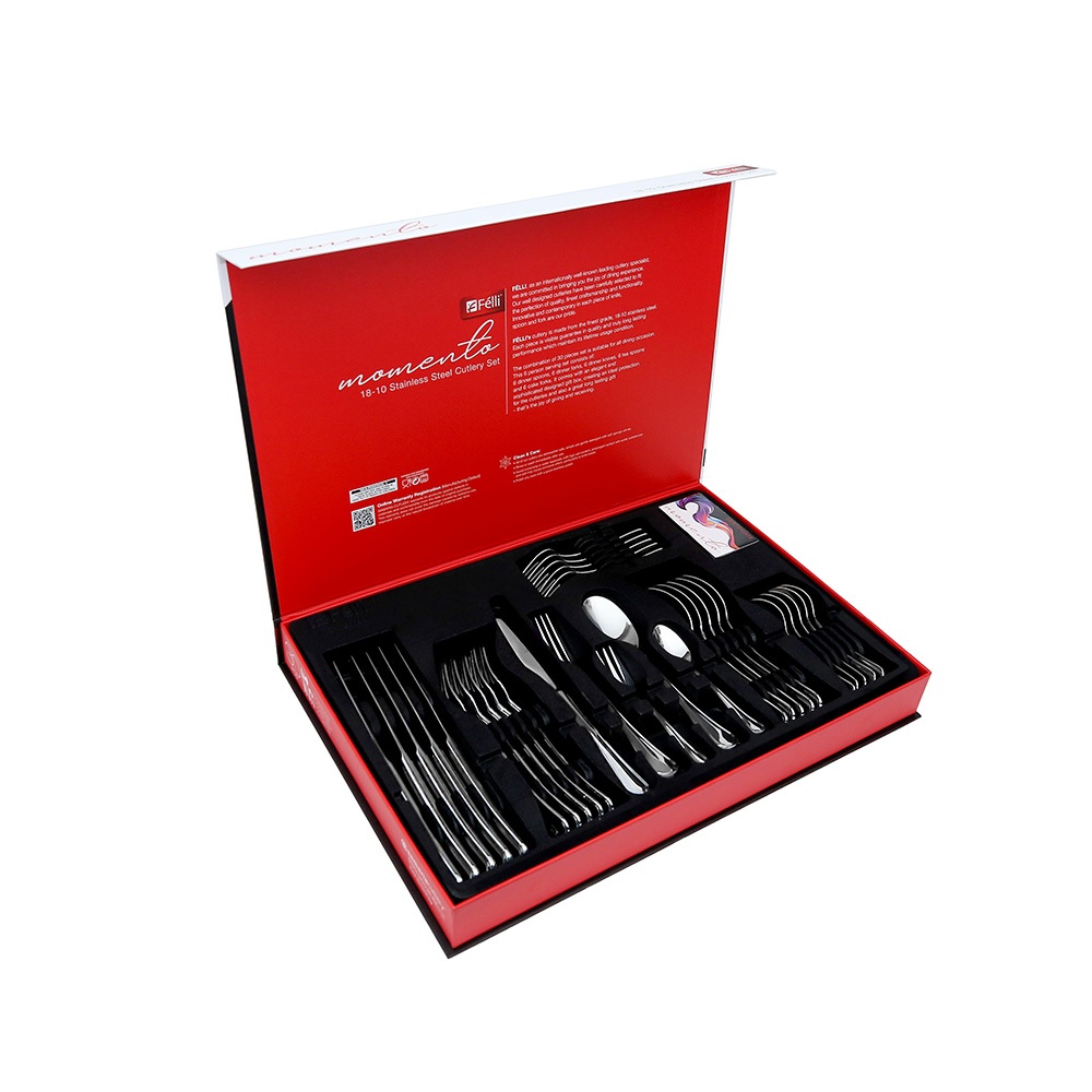 Felli Premium Stainless Steel 18/10 Cutlery Set - Chiara (30 Pcs ...