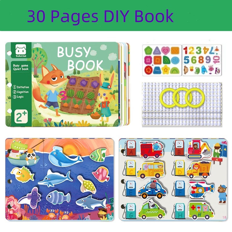 Busy Book for Kids Toddlers Educational Toys 2 Years Baby DIY Quiet ...