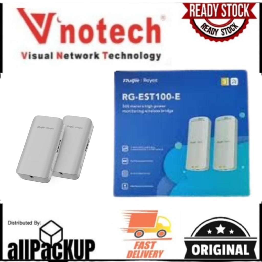 RUIJIE REYEE RG-EST100-E, 2.4GHz Dual-stream 500m Wireless Bridge | Shopee Malaysia