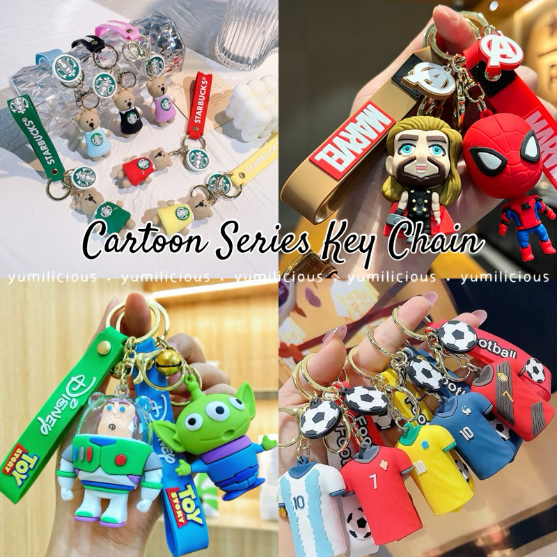 YUMILICIOUS Cartoon Keychain Couple Keychain Marvel Disney World Cup ...