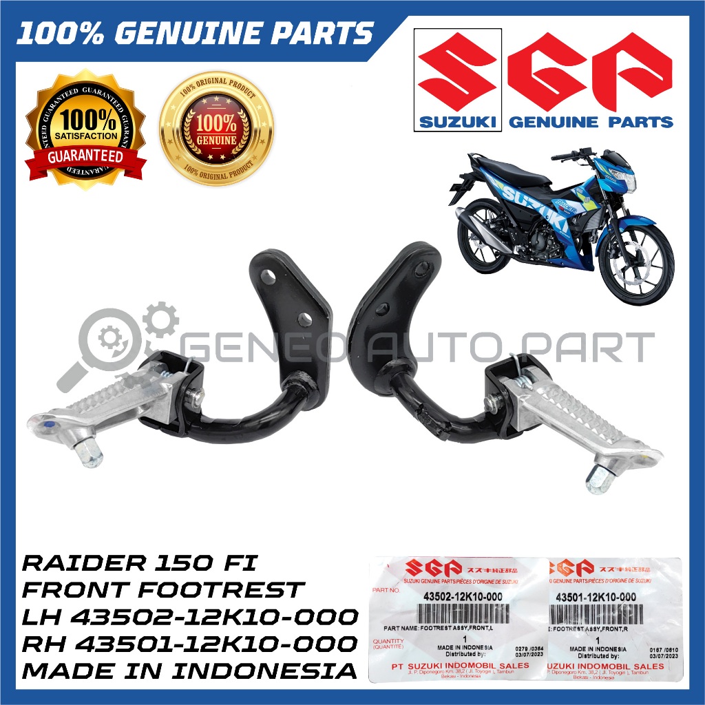 SUZUKI RAIDER 150 FI FUEL INJECTION FRONT FOOTREST LH RH [43501&43502 ...