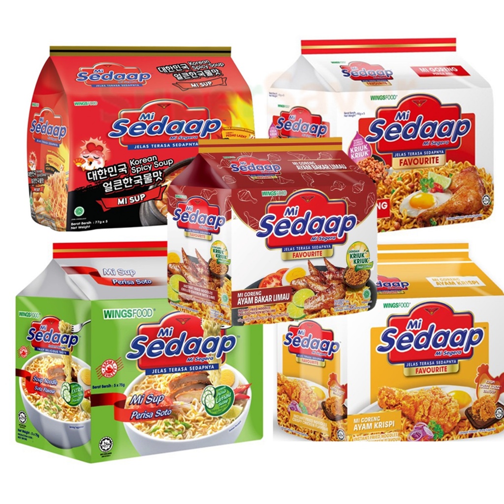 Mi Sedaap Soup Soto 75g x 5 MI SEDAAP™ Korean Spicy Soup 77gm x 5 Mi ...