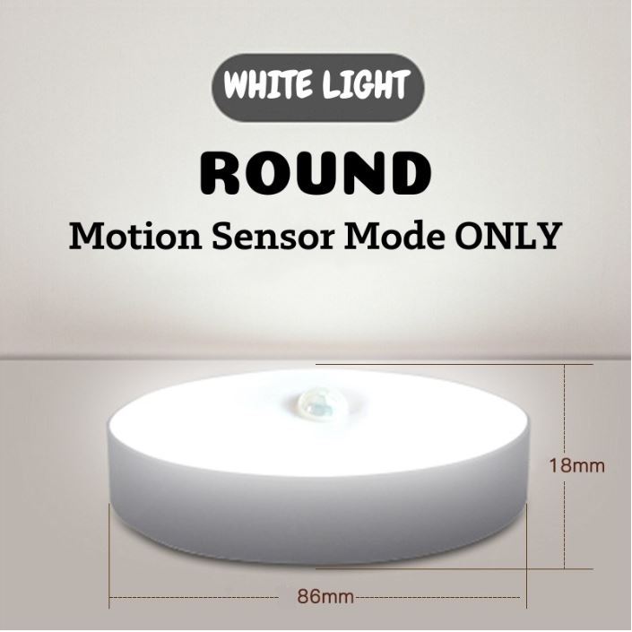 Motion Detect LED Light Sensor USB Rechargeable LED Light Bedroom Night ...
