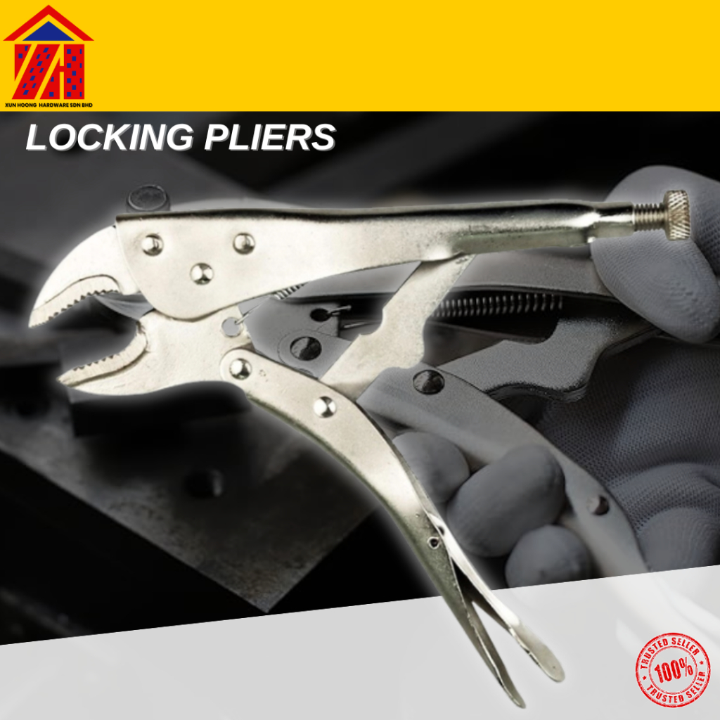L MALL HEAVY DUTY LOCKING PLIERS 7/10 INCH CURVED JAW LOCKING PLIER ...